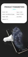 China ABS and PC Shell KX60 Fast Car Chargers For Mobile Phone for sale