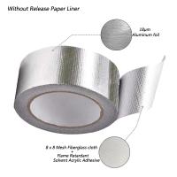 China HVAC Fireproof Aluminium Foil Waterproof Tape Fiberglass Thermal Insulation Tape for sale