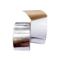 China Scrim Kraft HVAC Reinforced Aluminum Foil Tape 3 Way FSK Rubber Resin Adhesive for sale