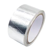 China HVAC Reinforced Aluminum Foil Scrim Kraft Tape 3 Way FSK Solvent Rubber Resin Adhesive for sale