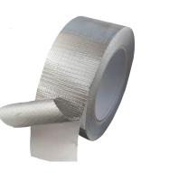 China HVAC Aluminum Foil Tape Reinforced Thermal Insulation Laminated PE Mesh Tape for sale