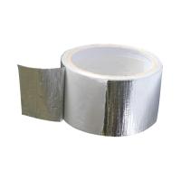 China Reinforced Thermal Insulation HVAC Aluminum Foil Tape Laminated Closer PE Mesh Tape for sale