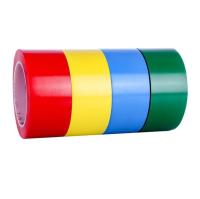 China Single Color Safety Warehouse Floor Tape PVC Floor Warning Vinyl Floor Tape PE Core for sale