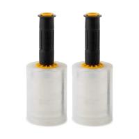China Mini Handheld LLDPE Stretch Wrap Film Rotating Handles Dispenser For Cartons Wrap for sale