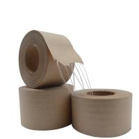 China Eco Friendly Reinforced Kraft Paper Tape Wet Water Activated Gummed Paper Tape for sale