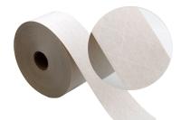 China Reinforced Kraft Paper Tape White Wet Water Activated Gummed Paper Packing Tape for sale