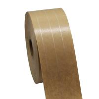 China Reinforced Water Activated Kraft Paper Tape With 3 Thread Nylon Yarn for sale