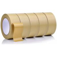 China Flatback Custom Kraft Paper Tape Biodegradable Printable Writable Self Adhesive Non Reinforced for sale