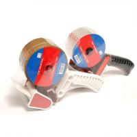 China Supermarket Carton Sealing Transparent BOPP Packing Tape With Dispenser for sale