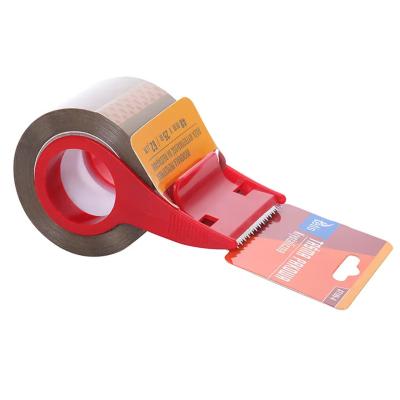 China Supermarket BOPP Brown Packing Tape With Tape Cutter Pressure Sensitive Packing Tape for sale