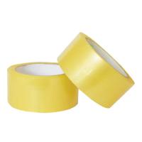 China Yellowish Bopp Packing Tape Strong Adhesive Lemon Yellow for sale