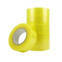 China Yellowish Bopp Packing Tape Strong Adhesive Lemon Yellow for sale
