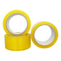 China Lemon Yellow Transparent Bopp Tape Yellowish Packing Tape for sale