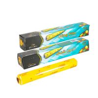 China Custom Printed Food Grade Plastic PVC Cling Film Wrap Clear With Slider Cutter for sale
