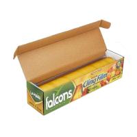 China Antistatic Clear Plastic Wrap Food Grade PVC Compostable Cling Wrap With Cutter for sale