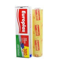 China Custom Soft PE PVC Kitchen Cling Wrap Food Grade Plastic Fresh Keeping Cling Film With Cutter for sale