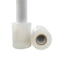 China Mini Handheld LLDPE Stretch Wrap Film roll With Expanded Paper Core Dispenser for sale