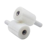 China Mini Handheld LLDPE Stretch Wrap Film roll With Expanded Paper Core Dispenser for sale
