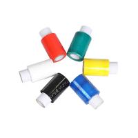 China Colored Mini Handheld LLDPE Stretch Wrap Film Yellow Plastic Wrap With Handles Dispenser for sale