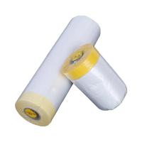 China PE Transparent  Pre Taped Masking Film Paper Dustproof Auto Painting for sale