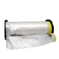 China PE Painters Pre Taped Masking Film Folded Protection Disposable Hand Masker For Painting for sale