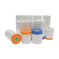 China HDPE Pre Taped Masking Film Indoor Outdoor Protective Plastic Film Paint Usage for sale