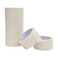 China Temperature Resistance 60℃ Crepe Paper Masking Tape Painting Taped Masking Film for sale
