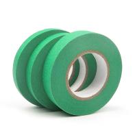 China Temperature Resistance 60℃ Crepe Paper Masking Tape Painting Taped Masking Film for sale