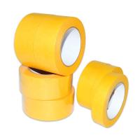 China Colored Crepe Automotive Masking Paper Tape High Temperature No Glue Residue for sale