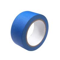 China Colored Crepe Automotive Masking Paper Tape High Temperature No Glue Residue for sale