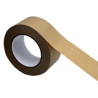 China Flatback Custom Kraft Paper Tape Biodegradable Printable Writable Self Adhesive Non Reinforced for sale