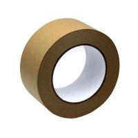 China Eco Friendly Reinforced Kraft Tape Printable Writable Self Adhesive Flatback Printed Kraft Tape for sale