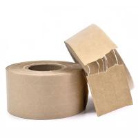 China Reinforced Kraft Paper Sealing Tape Water Activated Custom Printed Kraft Tape for sale