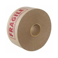 China Printed Biodegradable Self Adhesive Kraft Tape / Printed Water Activated Gummed Paper Tape for sale