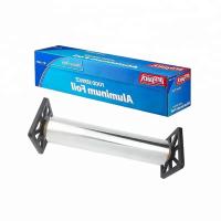 China Food Baking Heavy Duty Paper Aluminum Foil Roll With Sawtooth Cutter for sale