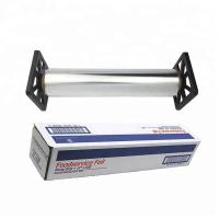 China Household Silver Extra Heavy Duty Aluminum Foil Roll With Band Sawtooth Cutter for sale