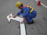 China Pre Formed Road Temporary Pavement Marking Tape Arrow Warning Concrete Marking Tape for sale