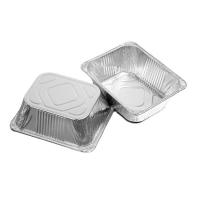 China Heavy Duty Aluminum Foil Food Containers Disposable Deep Takeaway Pan With Foil Lid for sale