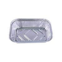 China 1 LB 450ml Oblong Aluminum Takeout Containers Food Box With Lid for sale