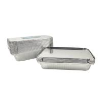 China 1LB Custom 8342 Aluminum Foil Food Containers 450ml Food Container Foil With Lid for sale
