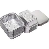 China 1LB Custom 8342 Aluminum Foil Food Containers 450ml Food Container Foil With Lid for sale