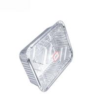 China Food Grade Aluminum Foil Food Containers Takeaway Food Packing Aluminum Foil Tray With Lid for sale