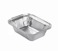 China 260ml Small Aluminium Take Away Containers Baking Disposable Aluminium Foil Food Tray With Lid for sale