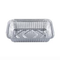 China 550ml Aluminum Foil Food Containers Takeout Food Packing Aluminium Disposable Box With Lid for sale
