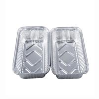 China 550ml Aluminum Foil Food Containers Takeout Food Packing Aluminium Disposable Box With Lid for sale