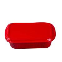 China 500ml Disposable Airplane Lunch Box Aluminum Foil Pan Airline Food Packing Trays With Lids for sale