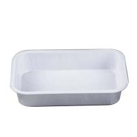 China 350ml Rectangle Disposable Airline Food Service Aluminum Foil Container With Lid for sale