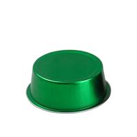 China 150ml Disposable Aluminum Foil Food Containers Round Colorful Mini Cupcake Baking Cups With Lid for sale