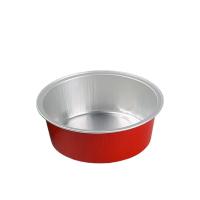 China 150ml Disposable Aluminum Foil Food Containers Round Colorful Mini Cupcake Baking Cups With Lid for sale