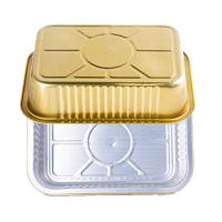 China 750ml Disposable Colorful Aluminium Foil Baking Cake Tray Pan Container for sale